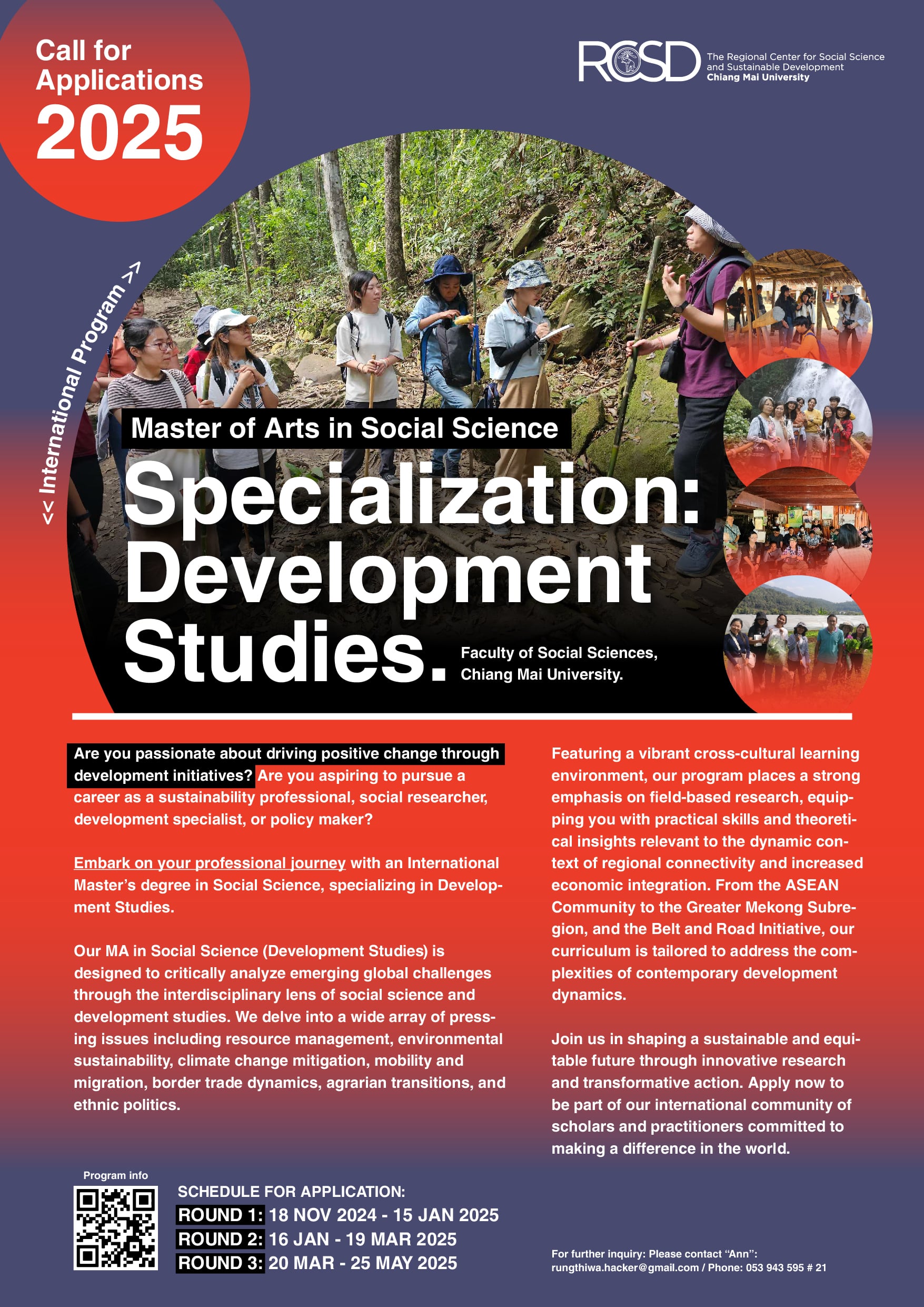 Department of Social Science and Development Faculty of Social Sciences ...