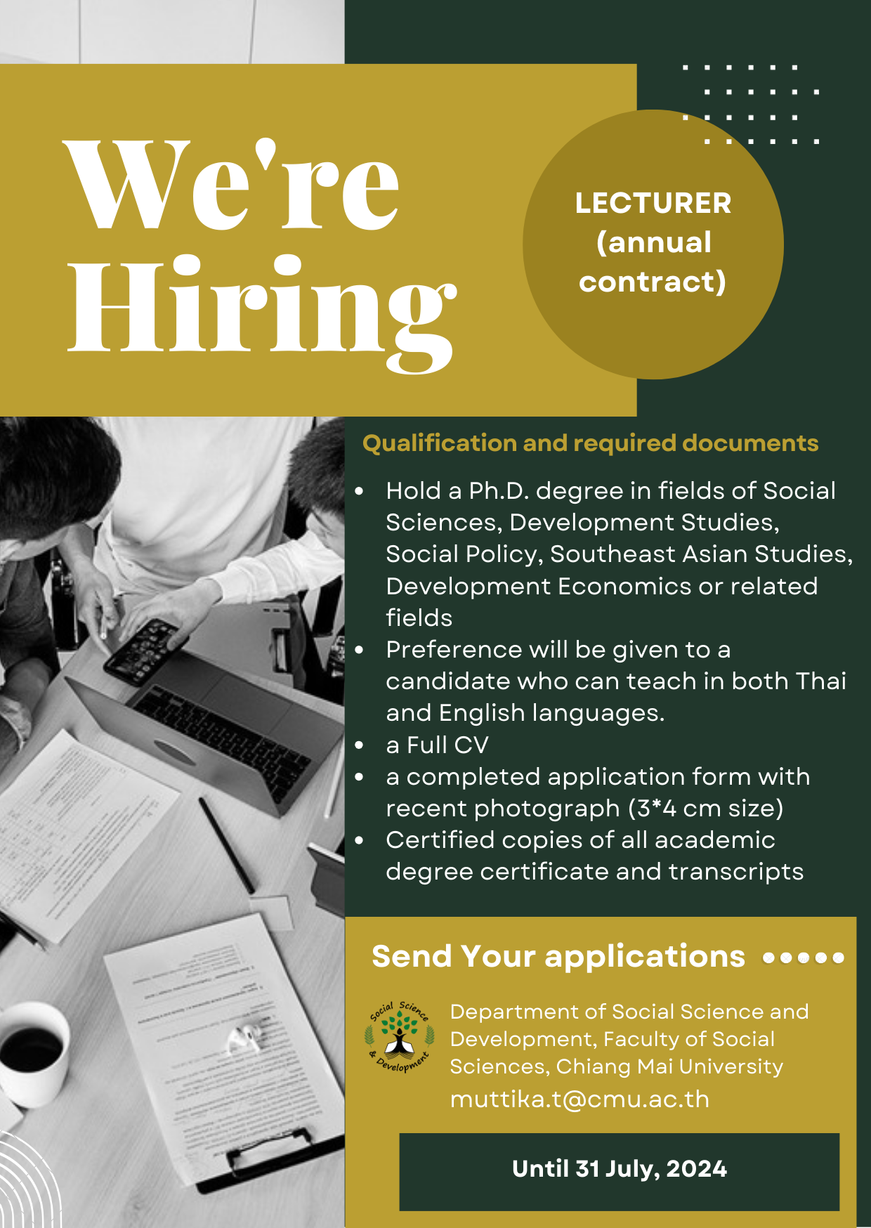 Department of Social Science and Development Faculty of Social Sciences ...